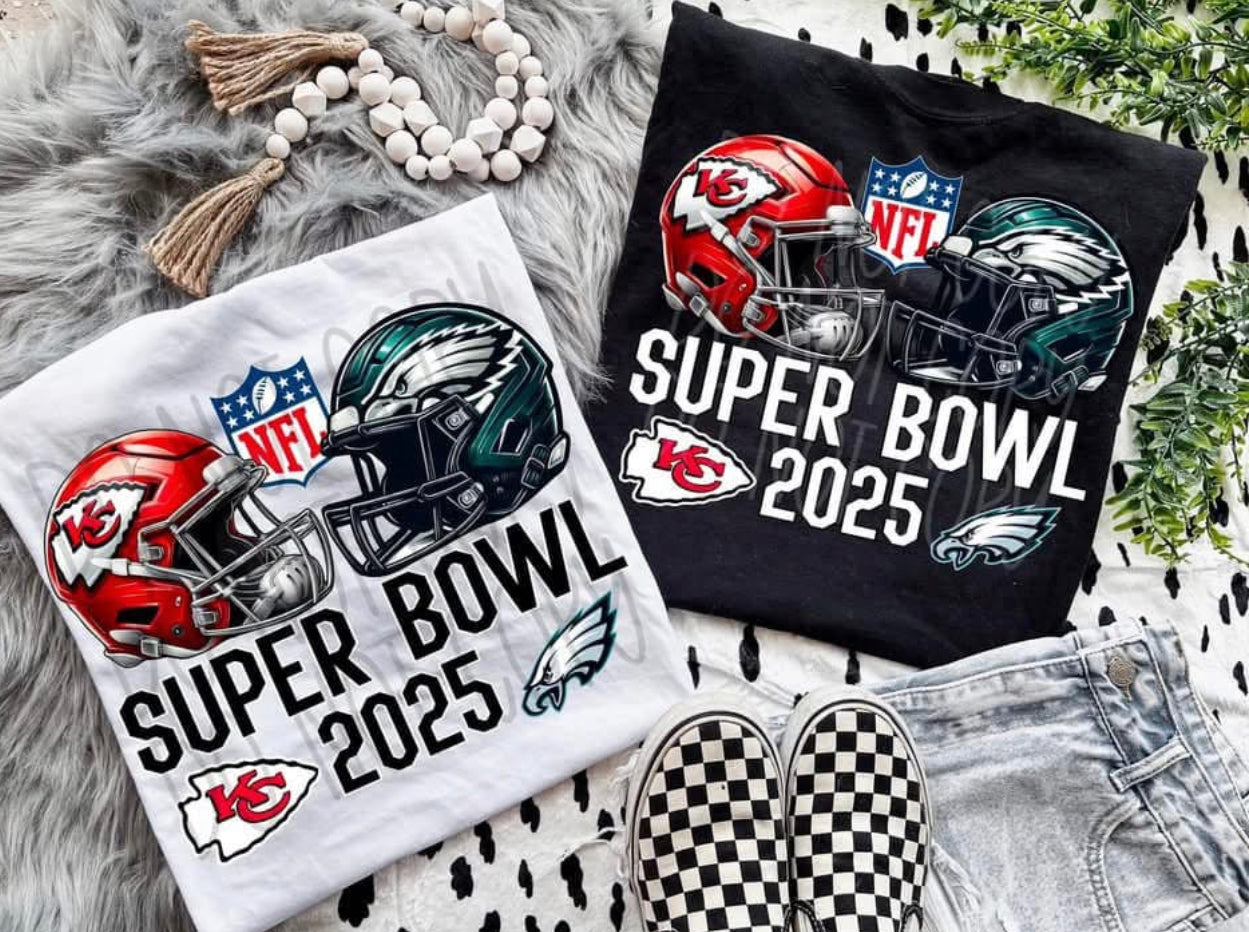 Super Bowl 2025 DTF transfer (multiple colors) – Curly Vine Design Co
