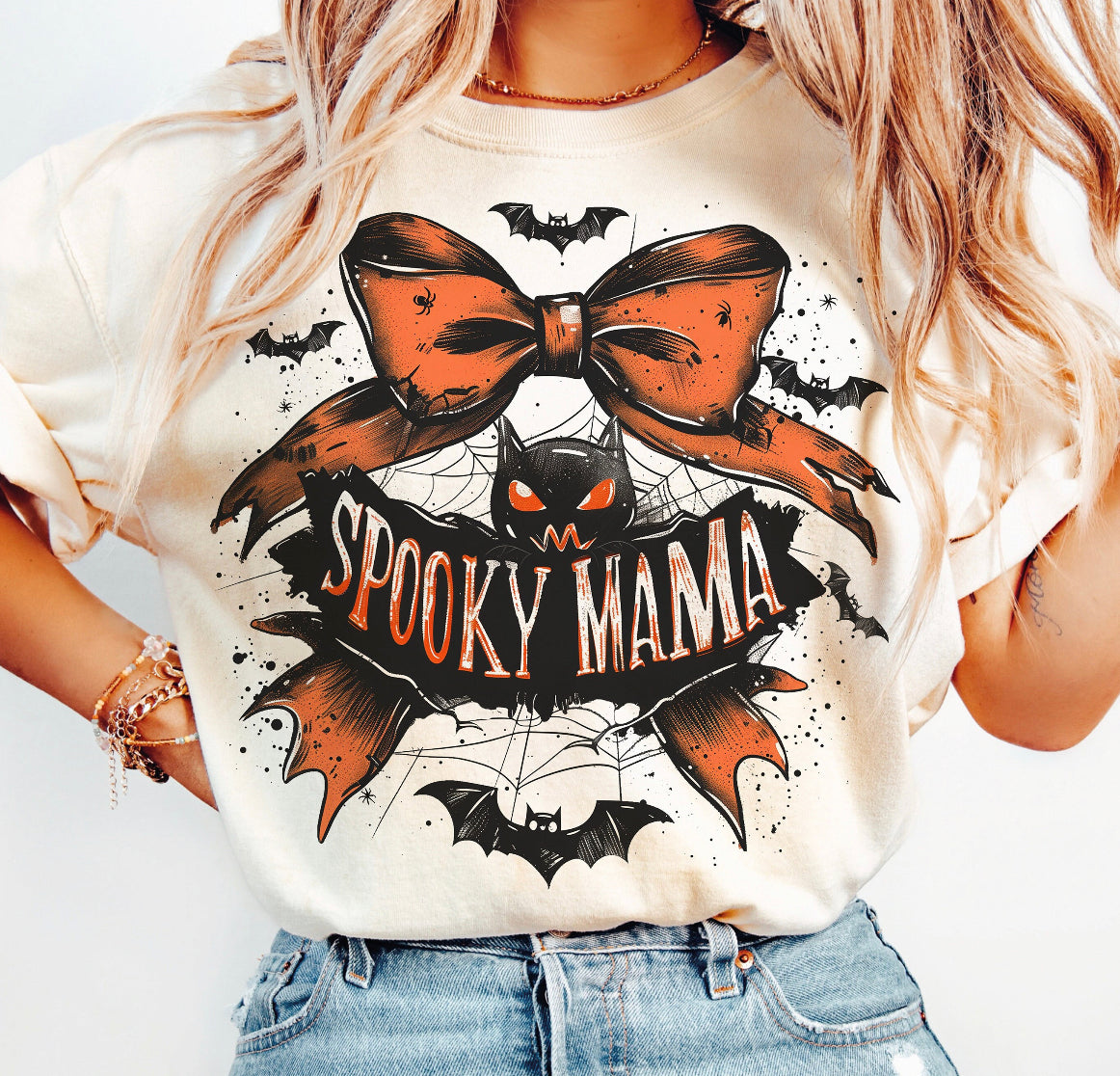 Spooky Bat Mama DTF transfer – Curly Vine Design Co