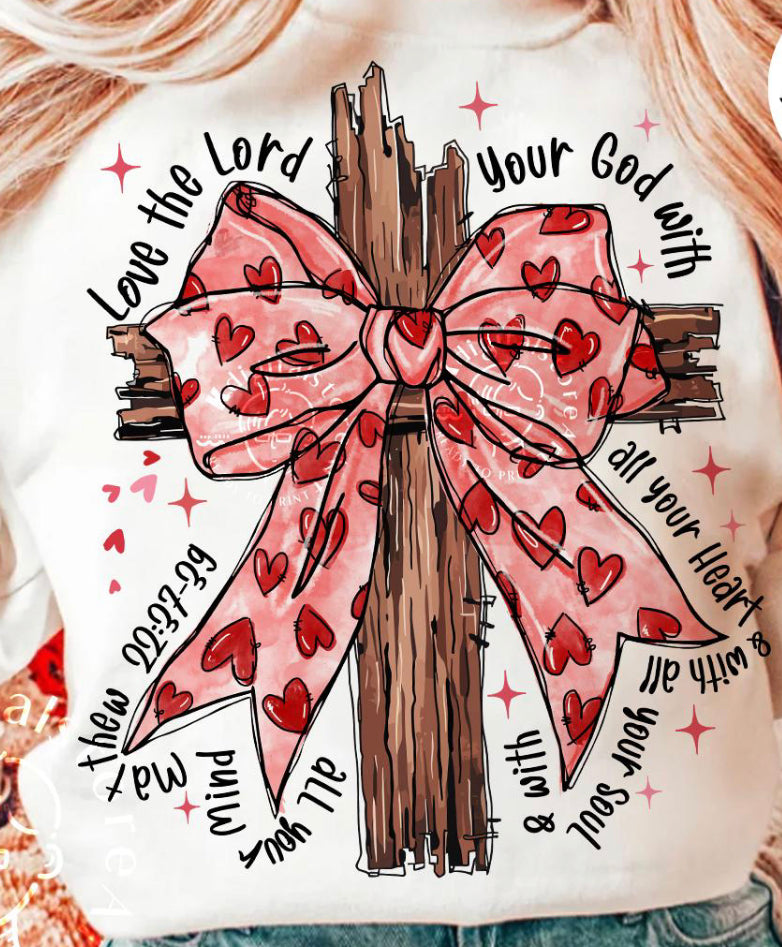 Love the Lord Cross DTF transfer – Curly Vine Design Co