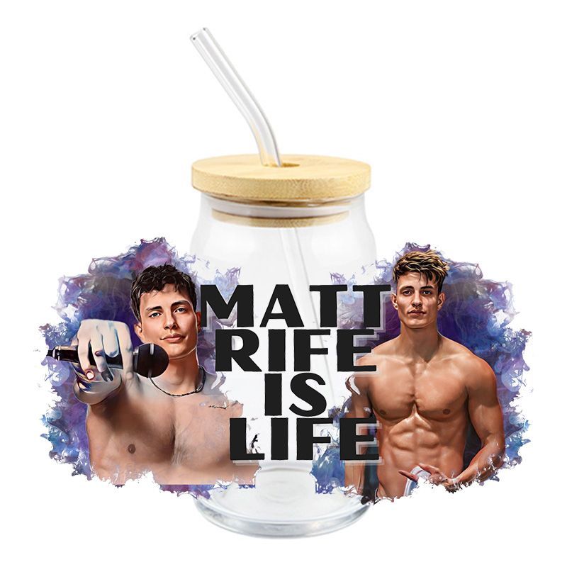 Matt Rife is Life - UV DTF 16 oz Cup Wrap – Curly Vine Design Co